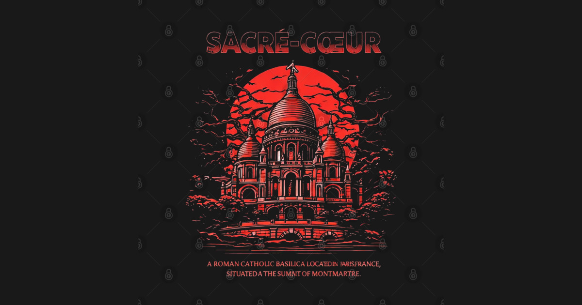 Sacré-Cœur Basilica Illustration – Paris Landmark Architectural Art ...