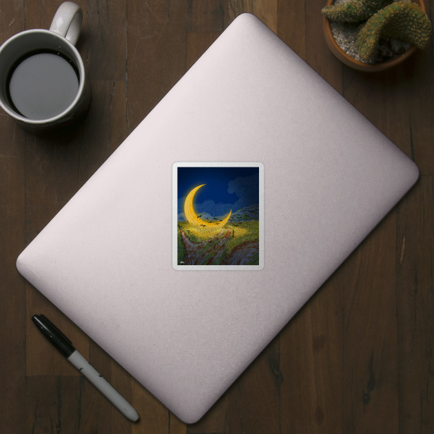 A Moon in the Last Night - Moonlight - Sticker | TeePublic