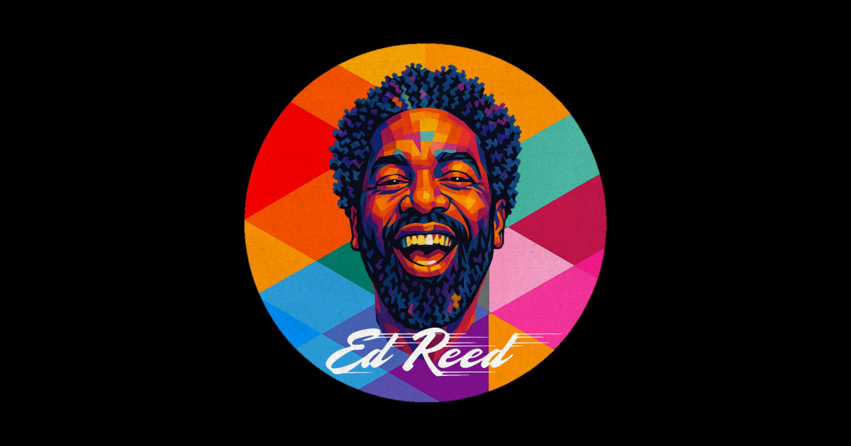 Ed Reed WPAP Style - Ed Reed - Sticker | TeePublic