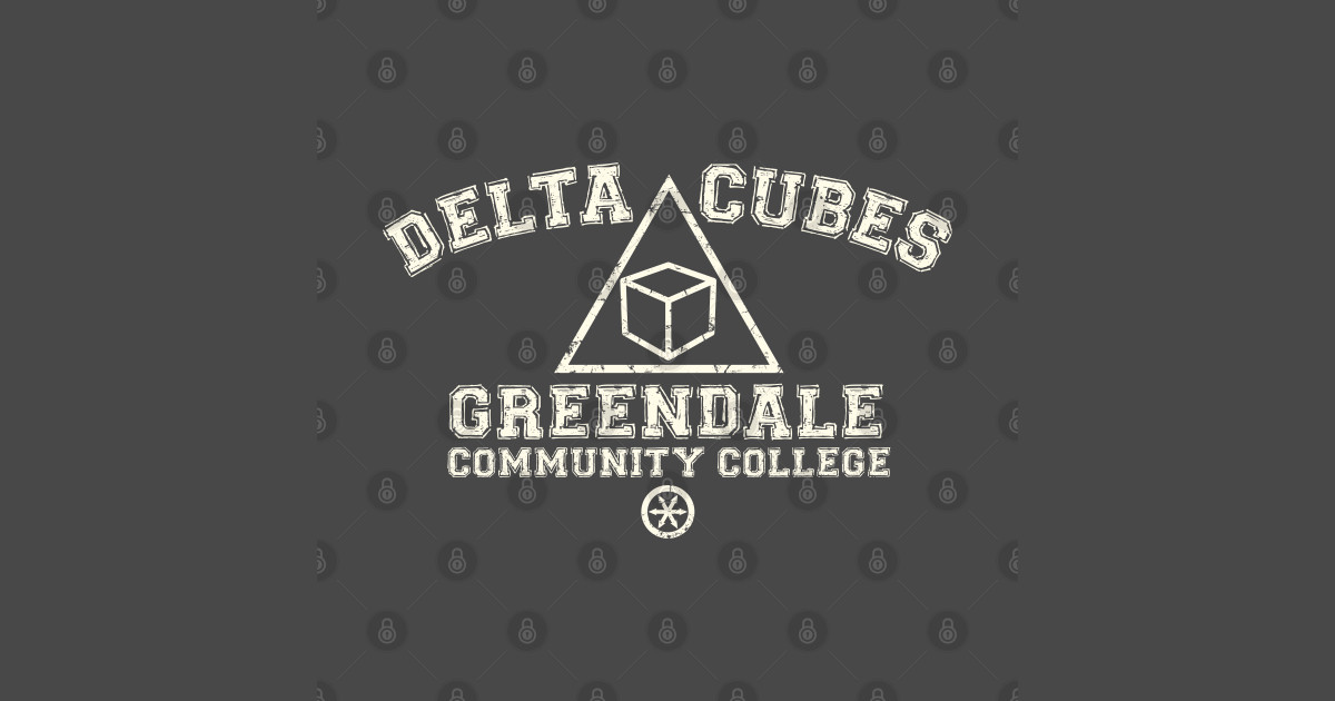 Greendale Delta Cubes Fraternity (light print) - Community - T-Shirt | TeePublic