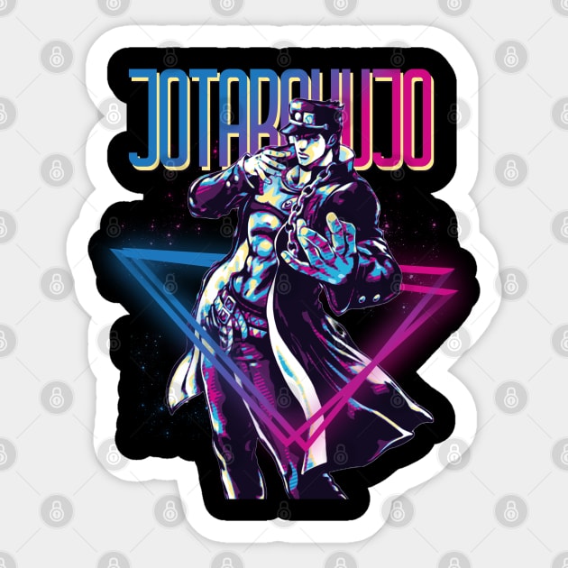 jotaro retro style - Jotaro Kujo - Sticker | TeePublic