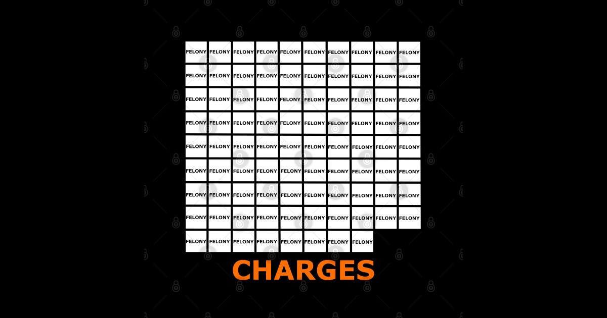 88 FELONY CHARGES - Grid - Back - Antitrumptshirt - Sticker | TeePublic