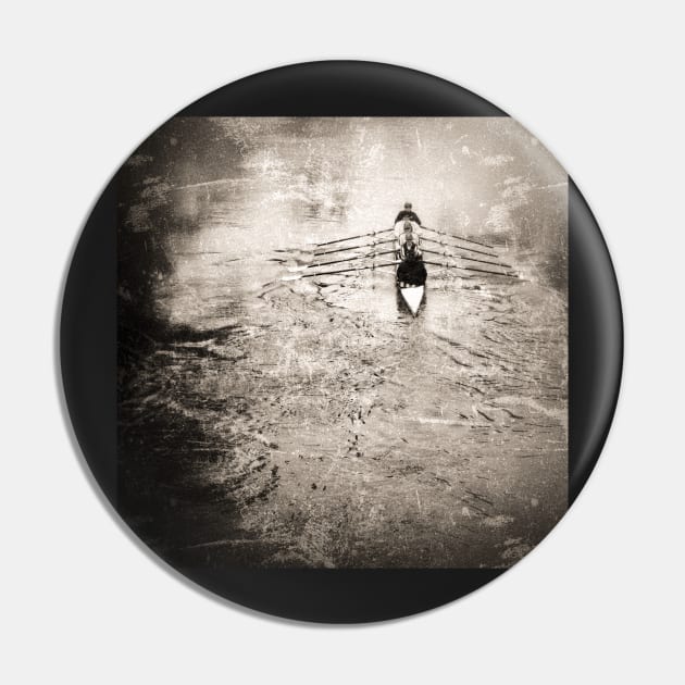 The Rowers - Vintage Photo - Rowing - Pin | TeePublic