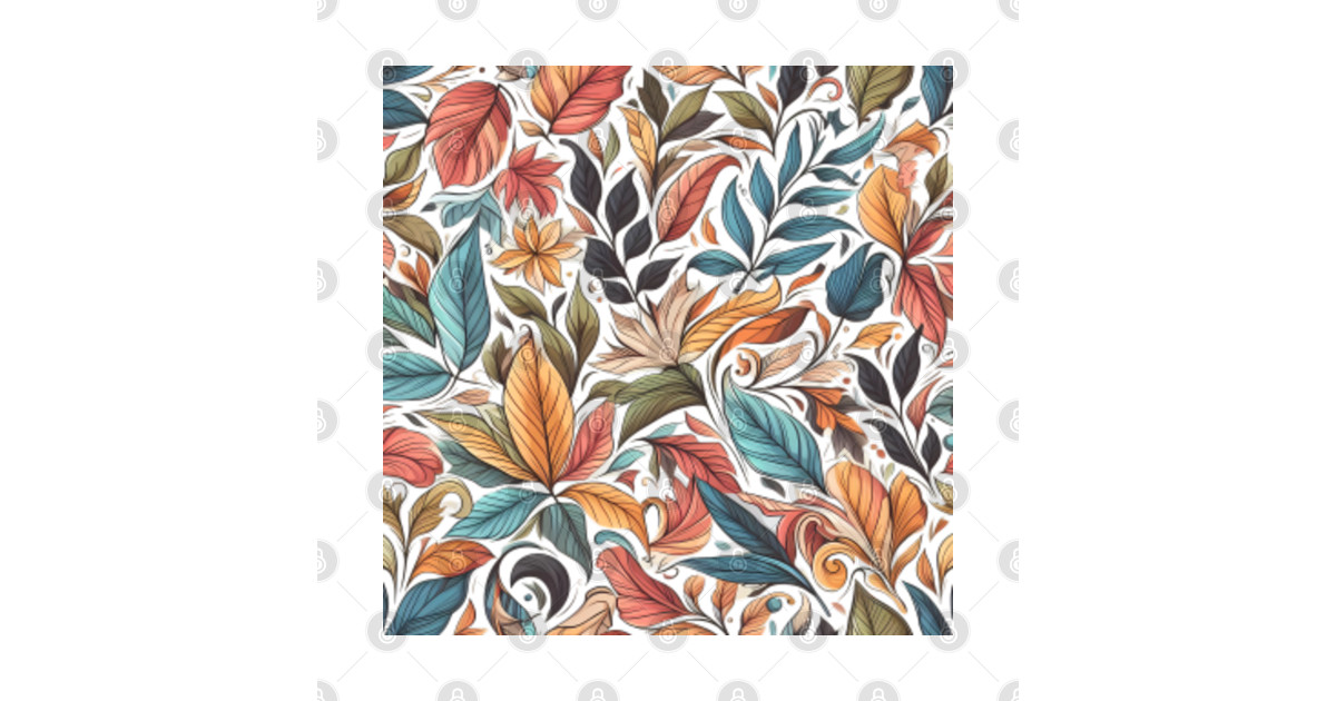 Assorted leaves pattern - Assorted Tree Leaves - T-Shirt | TeePublic