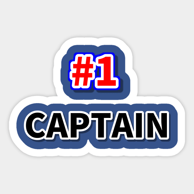 Number one CAPTAIN - Number One Captain - Sticker | TeePublic