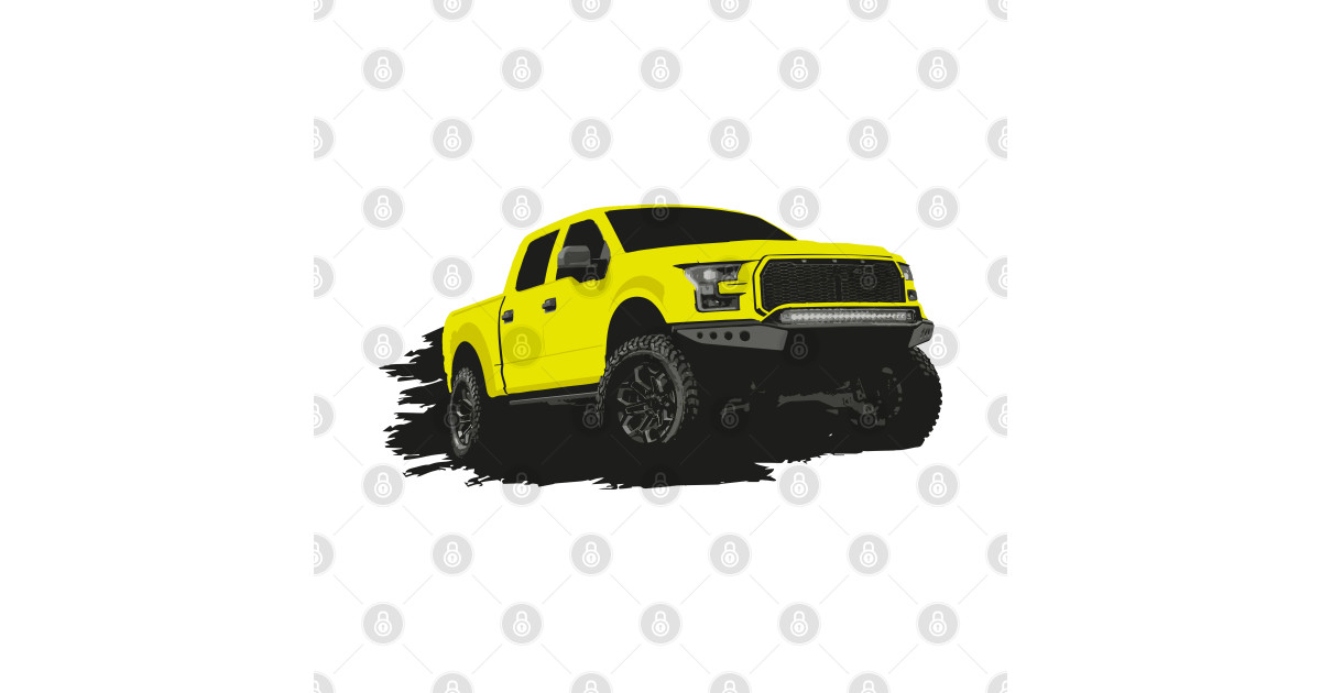 Yellow Raptor pickup - Ford Raptor - T-Shirt | TeePublic
