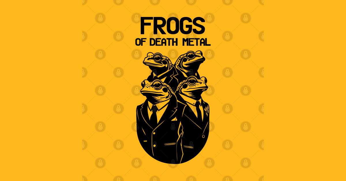 Frogs Of Death Metal - Death Metal - T-Shirt | TeePublic