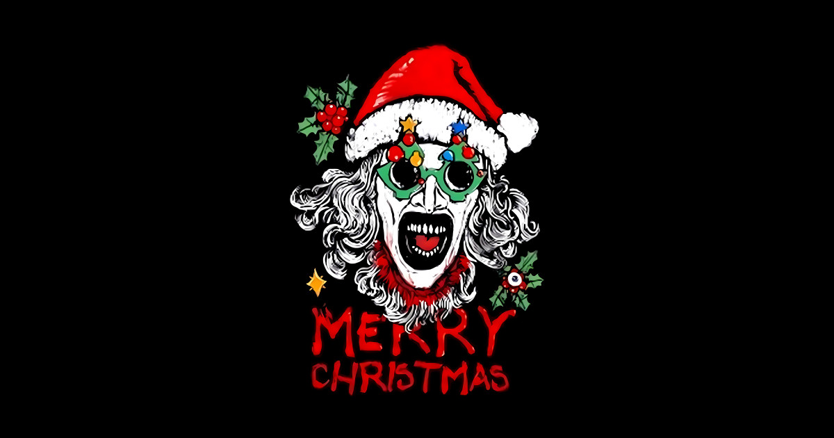 Terrifier Santa Horror Merry Christmas - Merry Christmas - Sticker ...