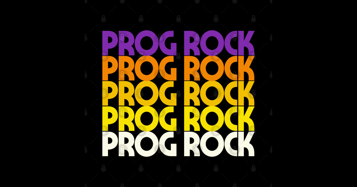 Prog Rock // Typographic Progressive Rock Lover Gift - Prog Rock - Long ...