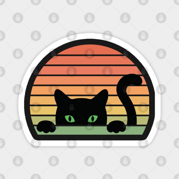 Powell cat a funny cat - Classic Vintage Summer - Cat - Magnet | TeePublic