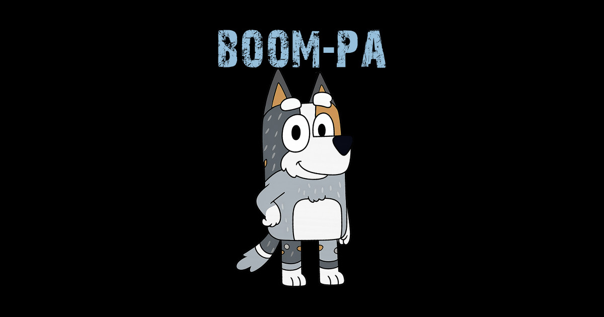 Cute Bluey Boom-pa Boompa Vintage Cartoon - Bluey - Sticker | TeePublic