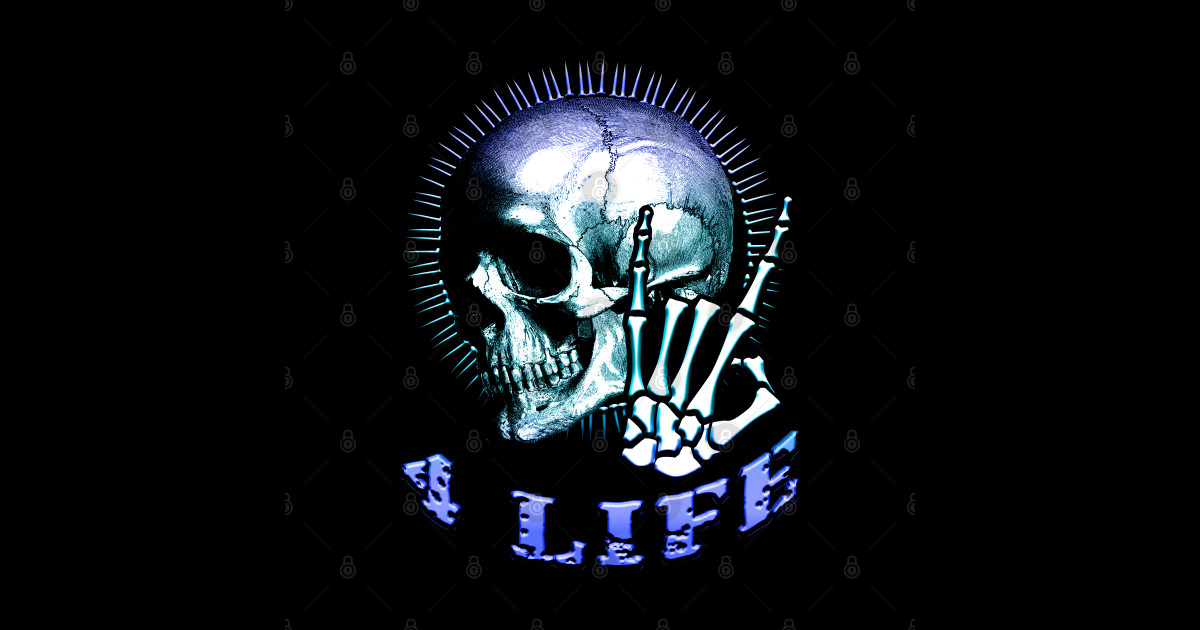 Metal 4 Life Blue - Metal For Life - Sticker | TeePublic