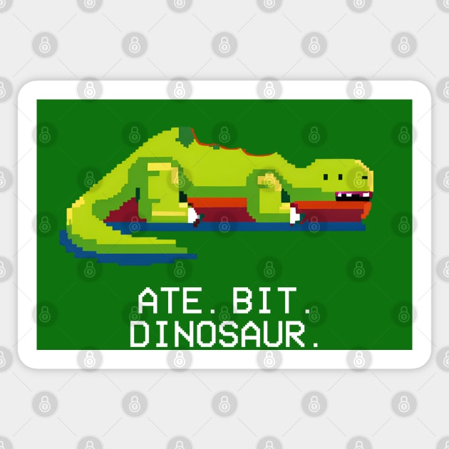 Ate. Bit. - The 8-bit Dinosaur Video Game - Funny Dinosaur - Sticker ...