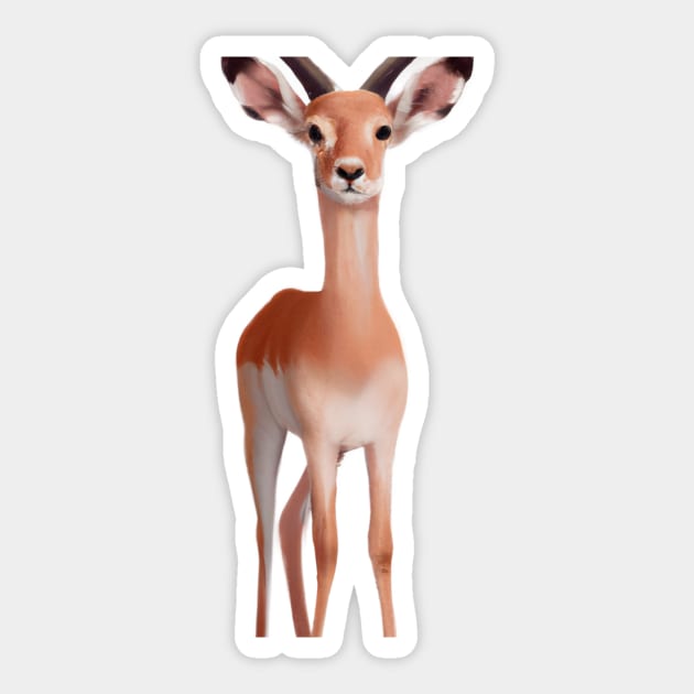 Cute Impala Drawing - Impala - Sticker | TeePublic