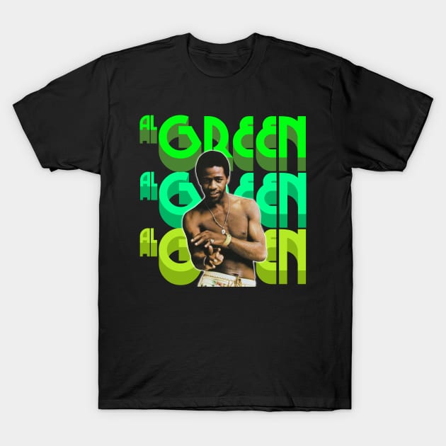 Al Green - Retro 70s Sha La La FanArt Design - Al Green - T-Shirt ...
