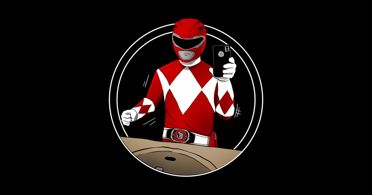 Red Ranger dancing - Power Ranger - Sticker | TeePublic