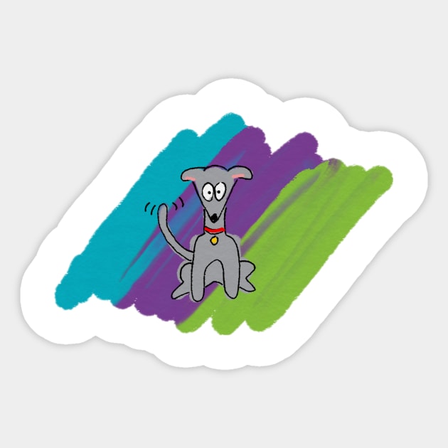 Greyhound Doodle - Greyhound - Sticker | TeePublic