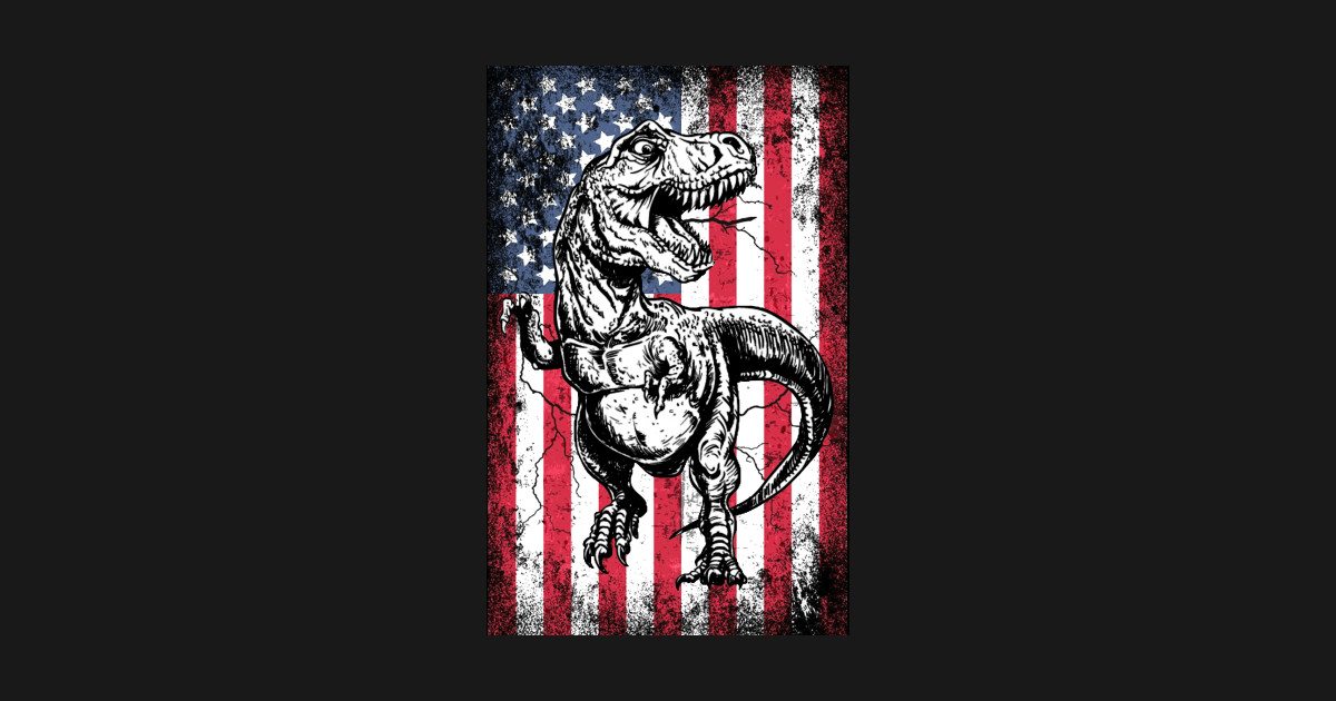 Patriotic T-Rex American Flag - T Rex American Flag - T-Shirt | TeePublic