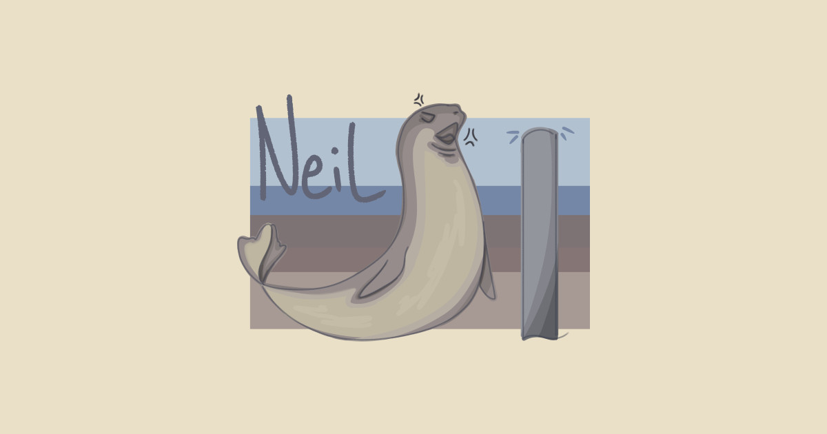 Neil the Seal vs. A Pole - Seal - T-Shirt | TeePublic