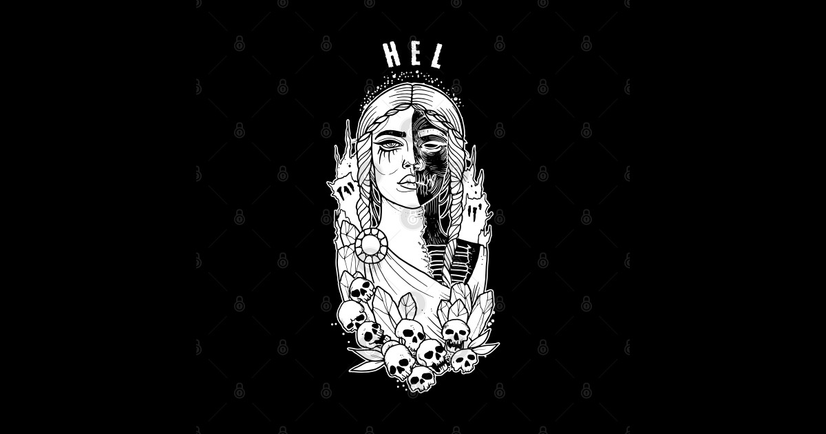 Hel goddess of Norse Hell called Helhiem - Hel - Magnet | TeePublic
