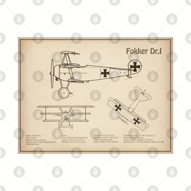 Fokker Dr.I Red Baron aka Manfred von Richthofen Dr.1 airplane - SD ...