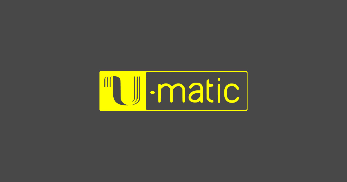 3/4" U-matic Yellow logo Umatic - U Matic - T-Shirt | TeePublic