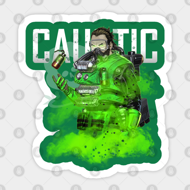 Apex Legends - Caustic Middle T-Shirt - Apex Legends - Sticker | TeePublic