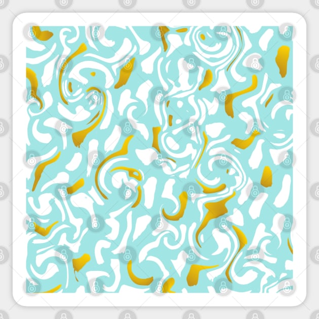 Abstract Aqua Blue Gold Liquid Texture Marble - Abstract Aqua Blue Gold ...