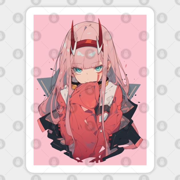 Zero Two - Darling In The Franxx - Sticker | TeePublic