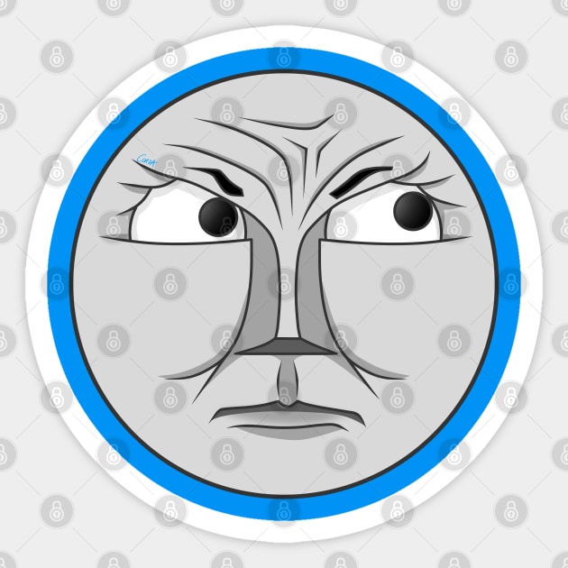 Gordon angry face - Thomas And Friends - Sticker | TeePublic