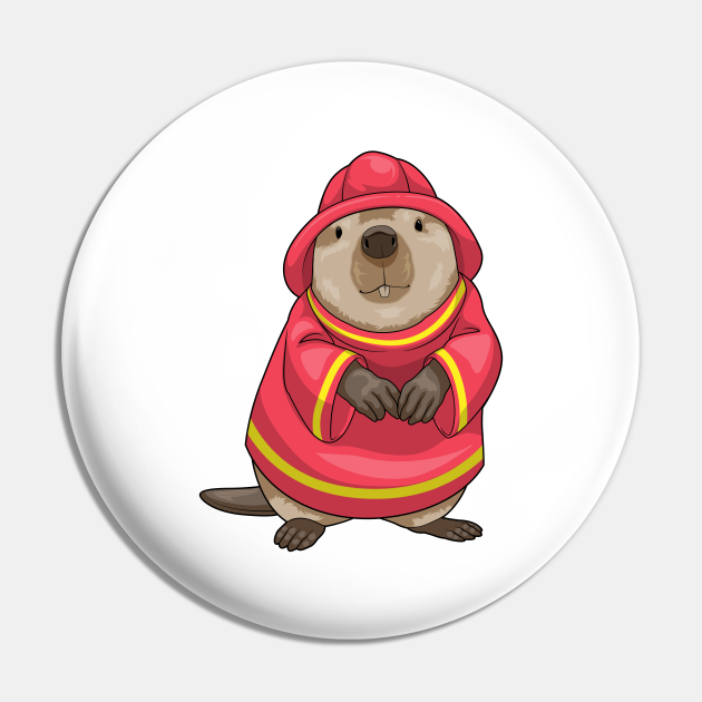 Beaver Firefighter Fire department - Fire Department - Pin | TeePublic