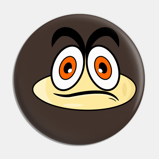 Sad Funny Face Cartoon Emoji - Funny Face - Pin | TeePublic