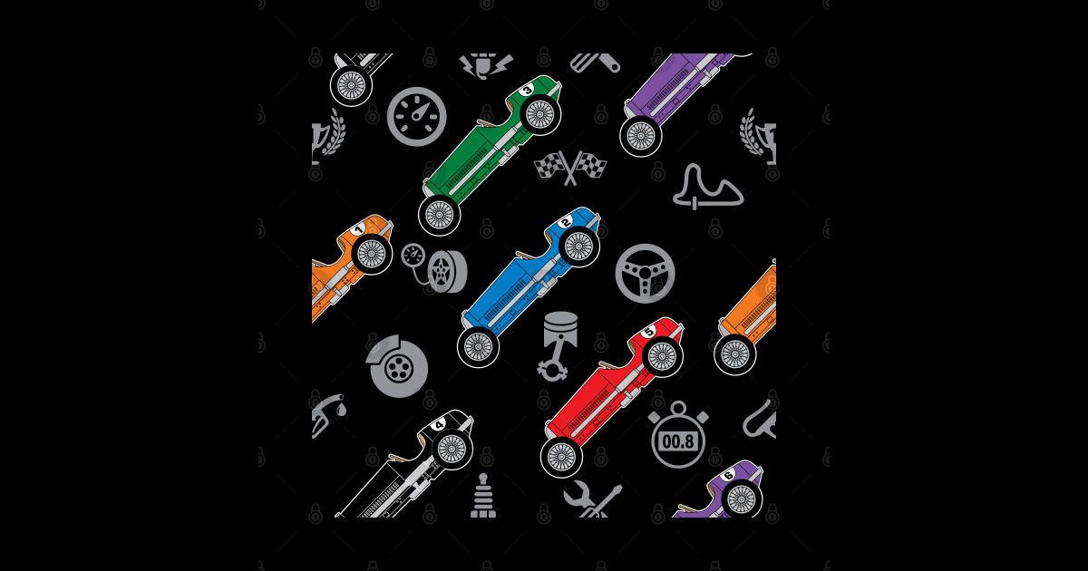 Vintage Race Cars - Vintage - Sticker | TeePublic