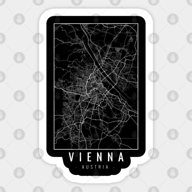 Vienna Austria Minimalist Map - Vienna Minimalist Map - Sticker | TeePublic