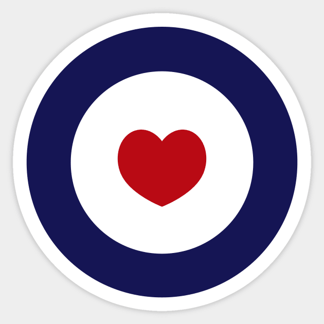 Mod Heart - Mod - Sticker | TeePublic