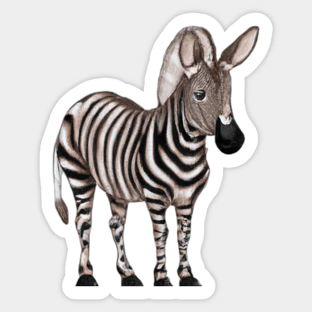 Cute Quagga Drawing - Cute Quagga - Sticker | TeePublic