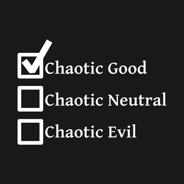 Chaotic Good DND 5e Pathfinder RPG Alignment Role Playing Tabletop RNG ...