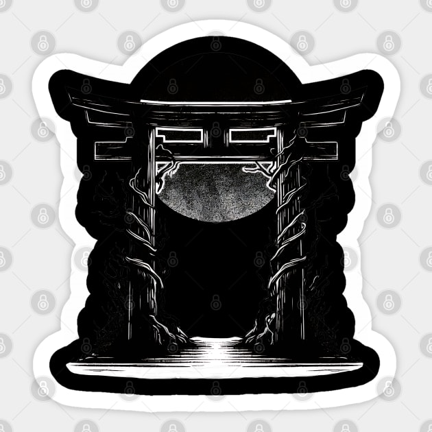 Creepy Japanese Shinto Shrine - Creepy Torii Gate - Sticker | TeePublic