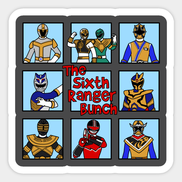 The Sixth Ranger Bunch - Super Sentai - Sticker | TeePublic