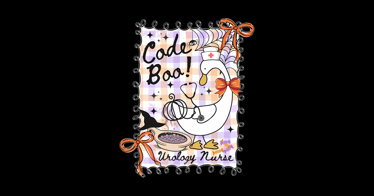 Halloween Code Boo Urology Nurse Silly Goose Coquette Stamp - Halloween ...