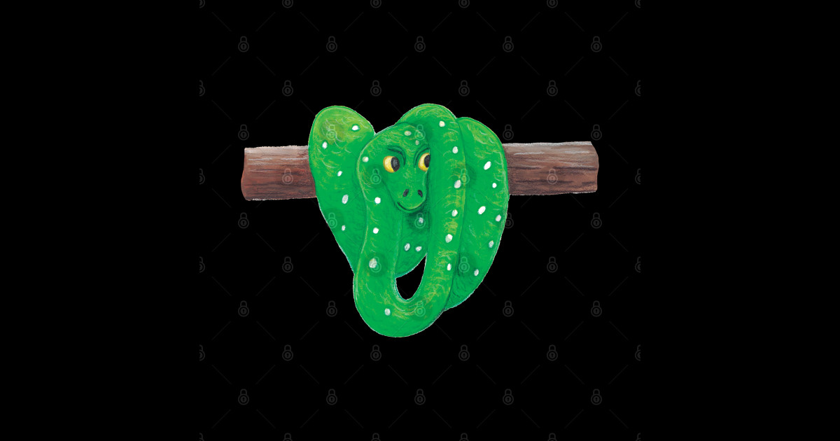Green Tree Python - Green Tree Python - Sticker | TeePublic