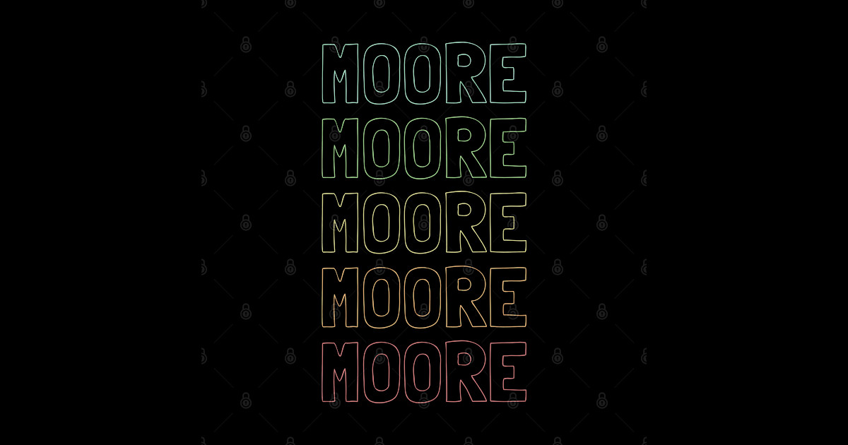 Moore Name Pattern - Moore - Sticker | TeePublic