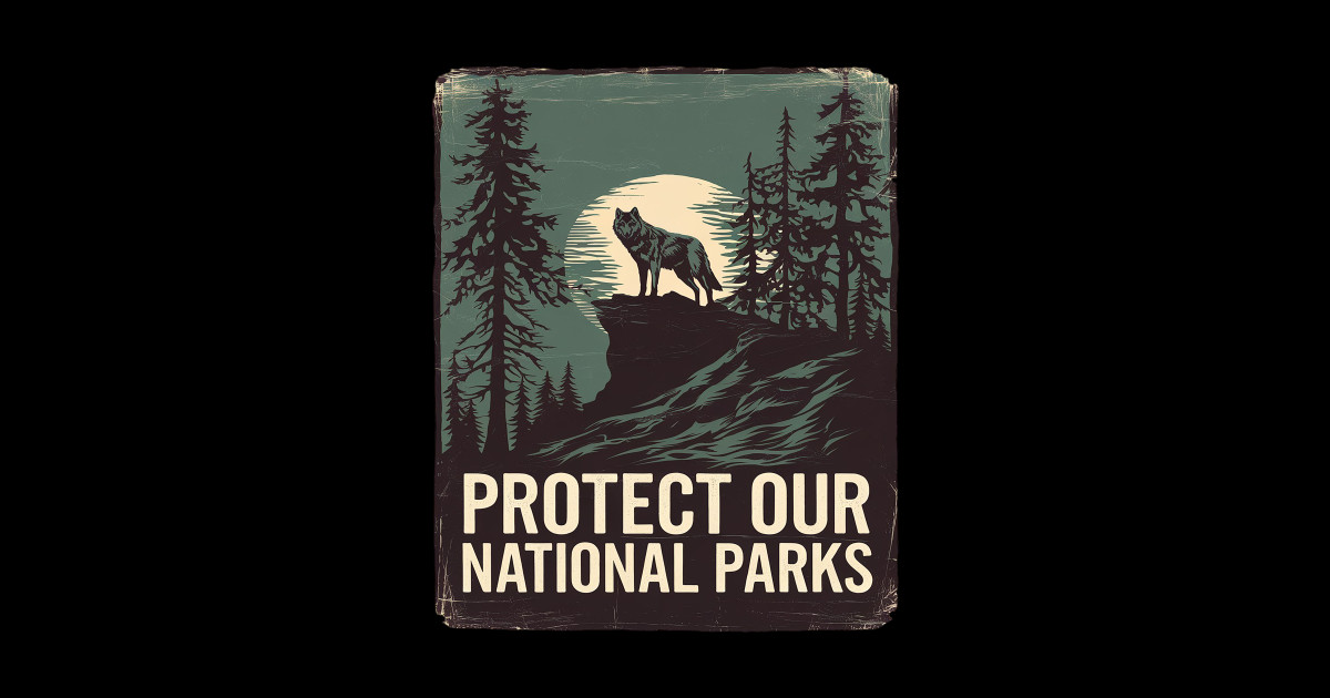 Protect Our National Parks Hiking Mountains Wolf - Protect Our National ...