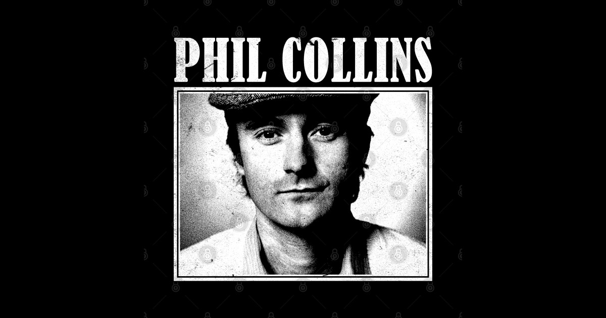 Young Phil Collins // Vintage Distressed - Phil Collins - Sticker ...