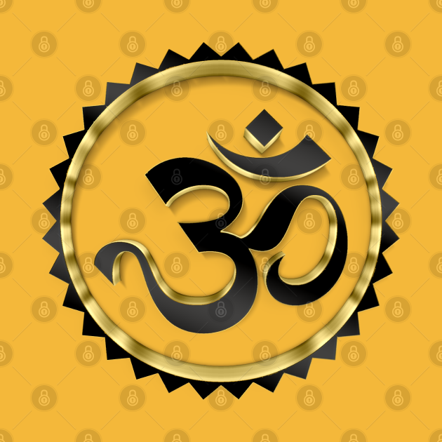 Golden Aum 3D Design - Aum Symbol - Long Sleeve T-Shirt | TeePublic