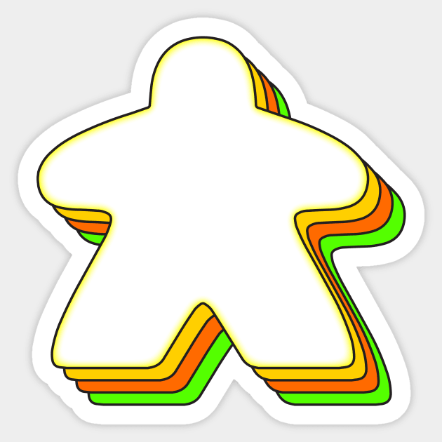 Colorful Board Game Meeple - Board Game Geek - Sticker | TeePublic