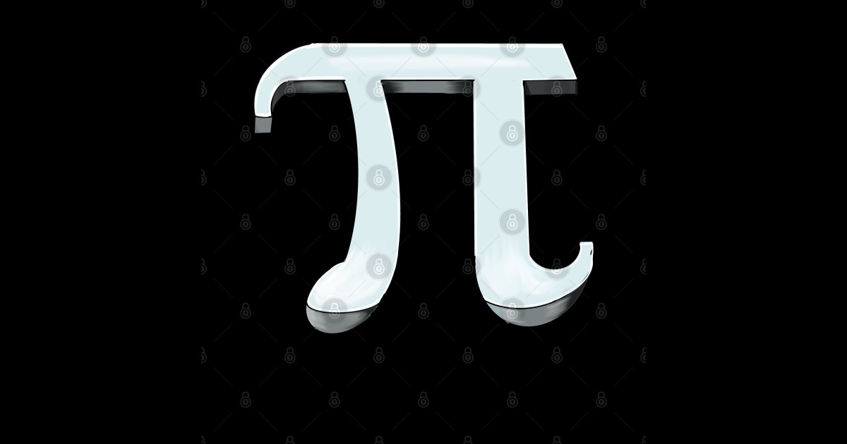 Pi - physics mathematics- mathematical constant in 3d - Pi - Sticker ...