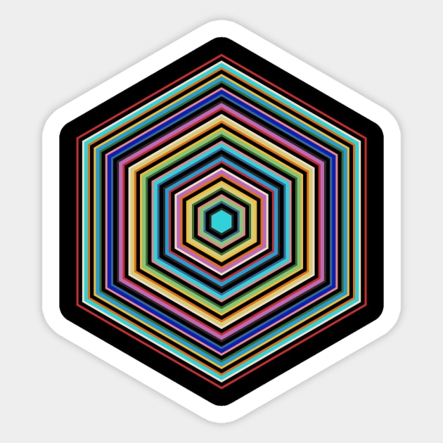Retro Hex - Retro Hex - Sticker | TeePublic