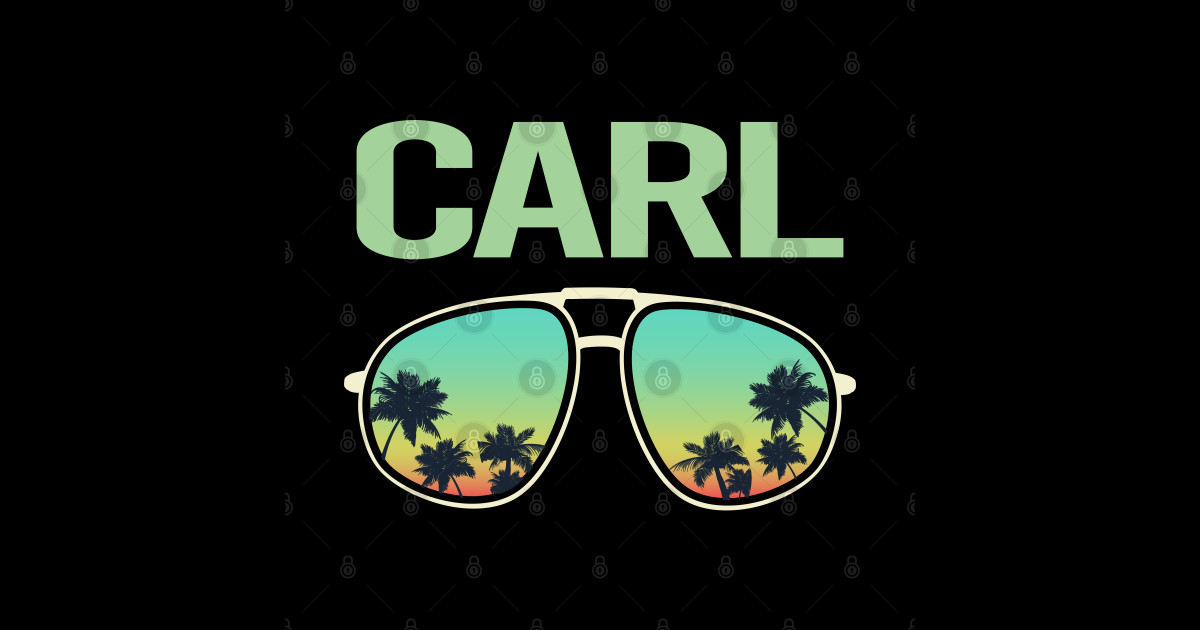Cool Glasses - Carl Name - Carl - Sticker | TeePublic