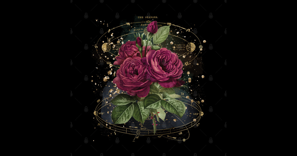 Girly collage - blood red, feminine design - Feminine Design - Posters ...